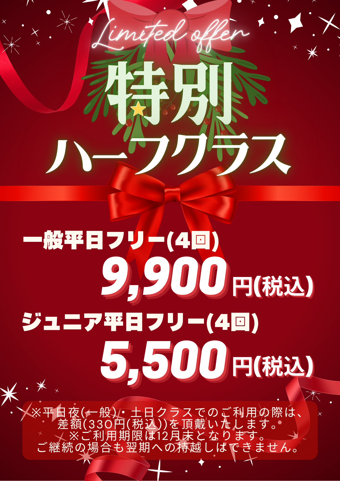 【限定】特別ハーフのご案内｜テニススクール｜船橋・千葉のテニススクール・ソフトテニススクールならGODAI船橋